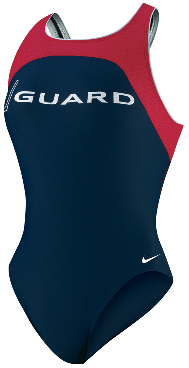 Nike Guard Power Back Tank Swimsuit Tfss0046 Female Red Navy Sale